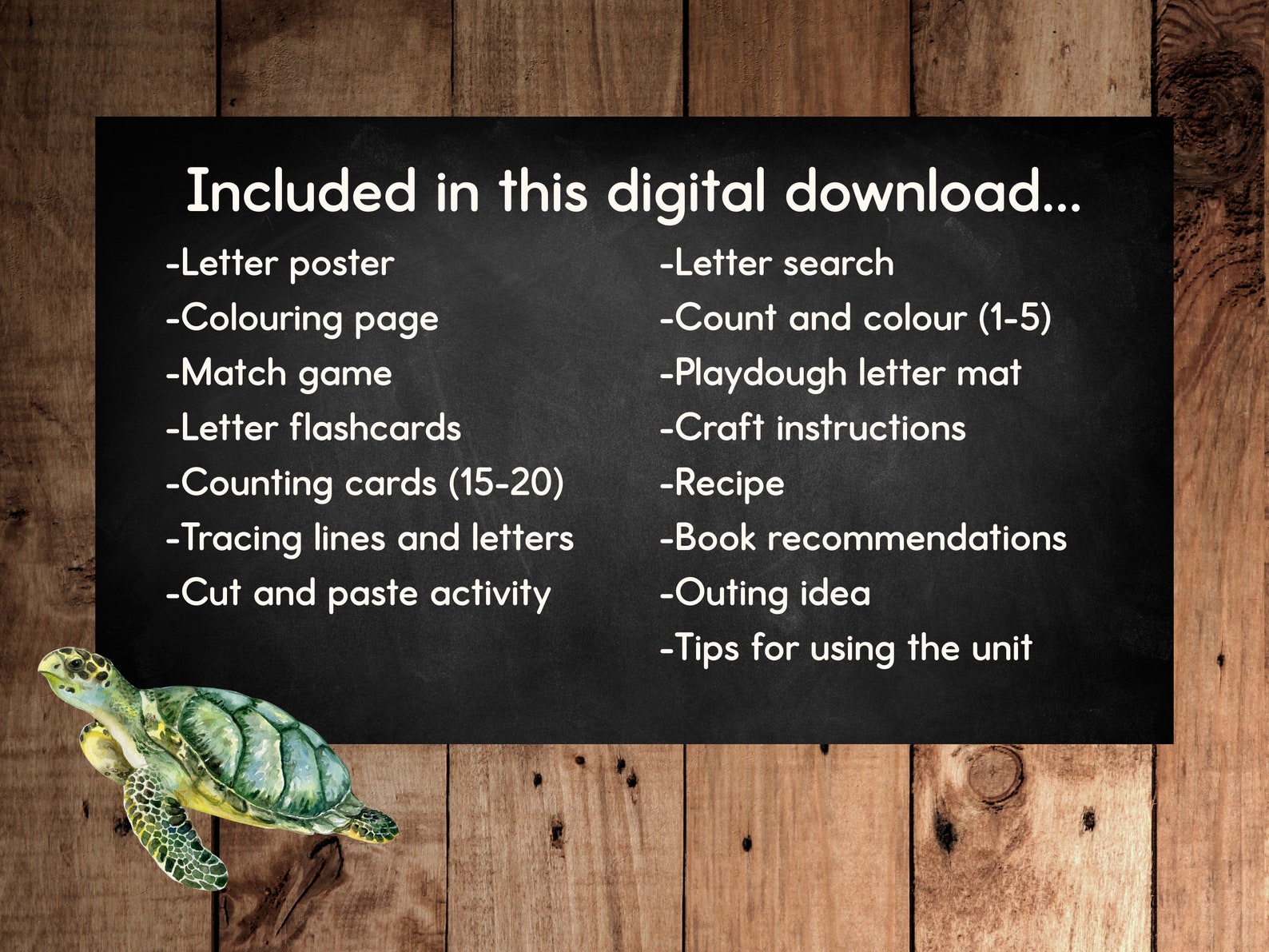 Turtle Preschool Unit: Letter T Activities (PDF Download) - Etsy