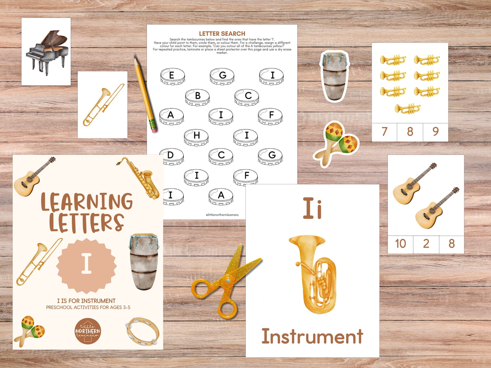 Letter I Preschool Activities: Instrument Unit (PDF Download) - Etsy