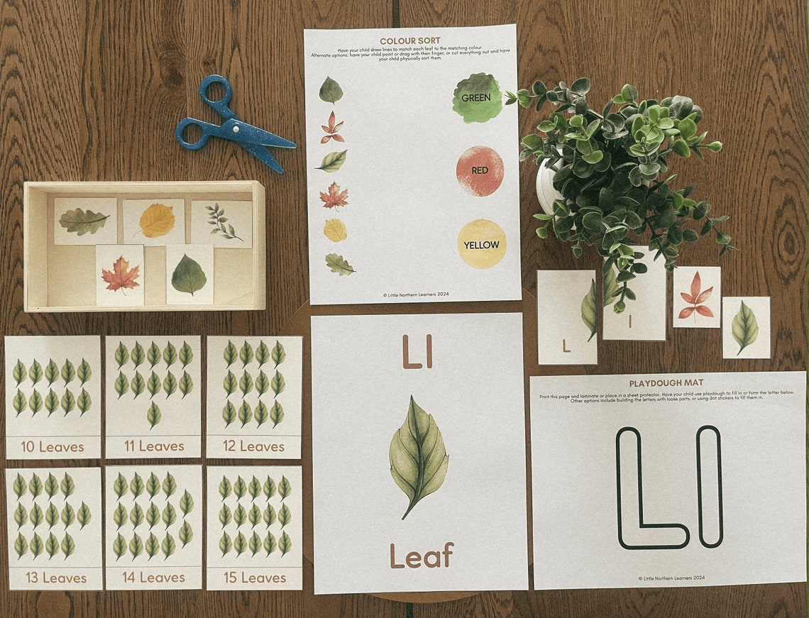 Letter L Leaf Theme Preschool Unit: ABC Activities (PDF Download) - Etsy
