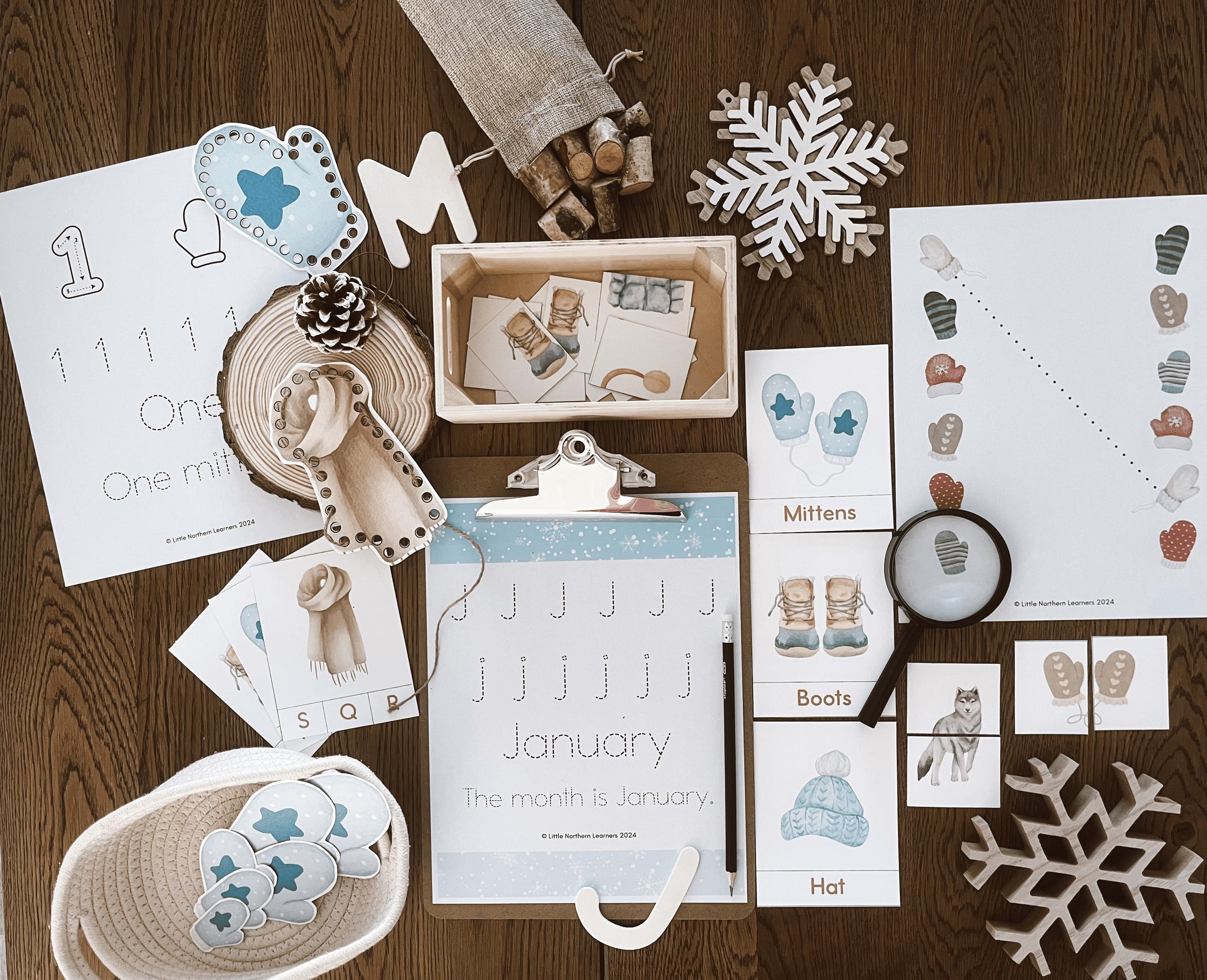 January Preschool Activity Pack: Homeschool Learning (PDF Download) - Etsy