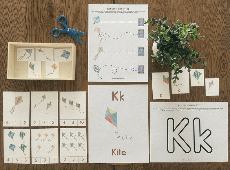 Letter K Kite Preschool Unit: Homeschool Learning (PDF Download) - Etsy
