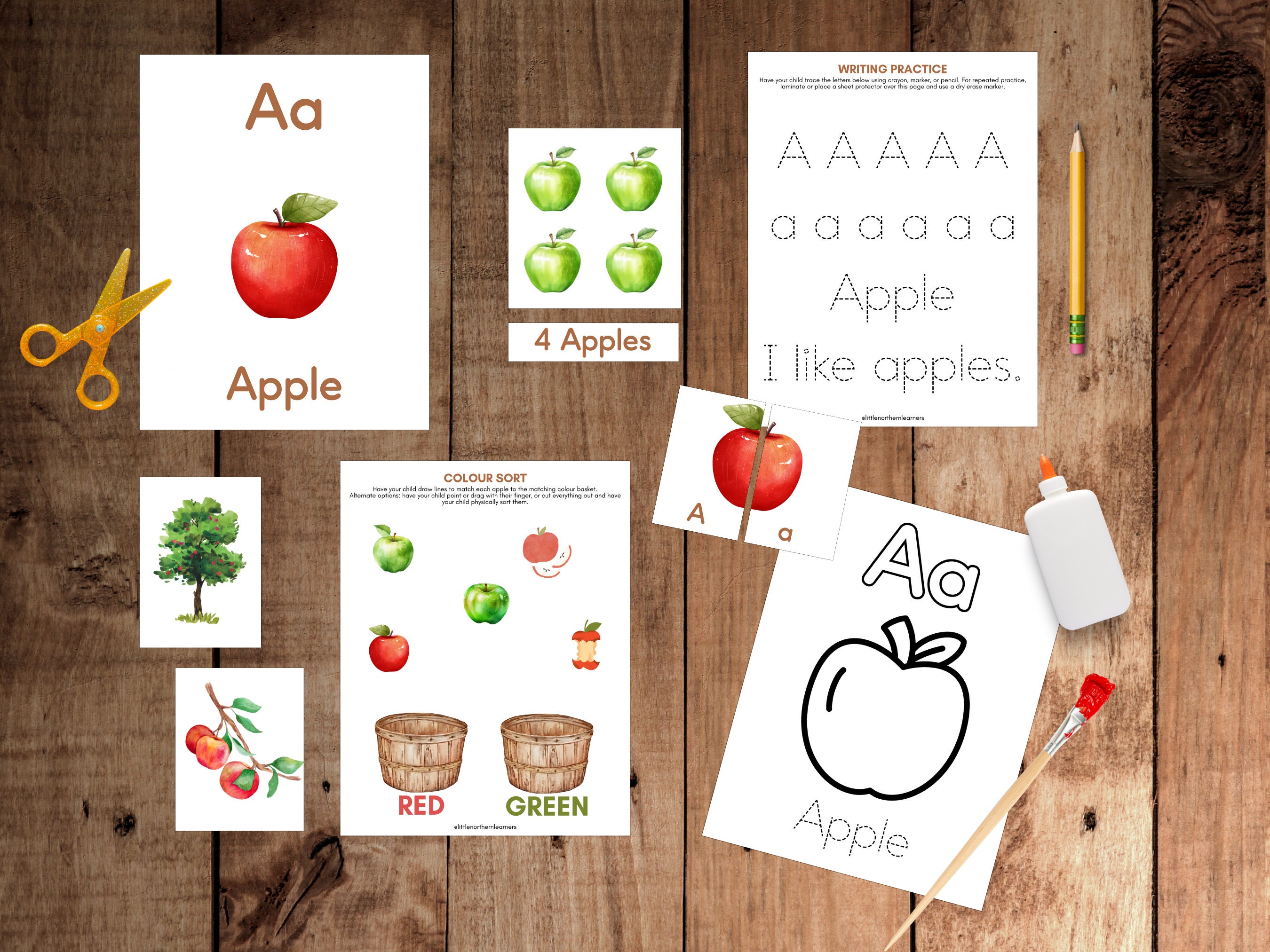 Apple Letter A Preschool Unit: Homeschool Activities (PDF Download) - Etsy