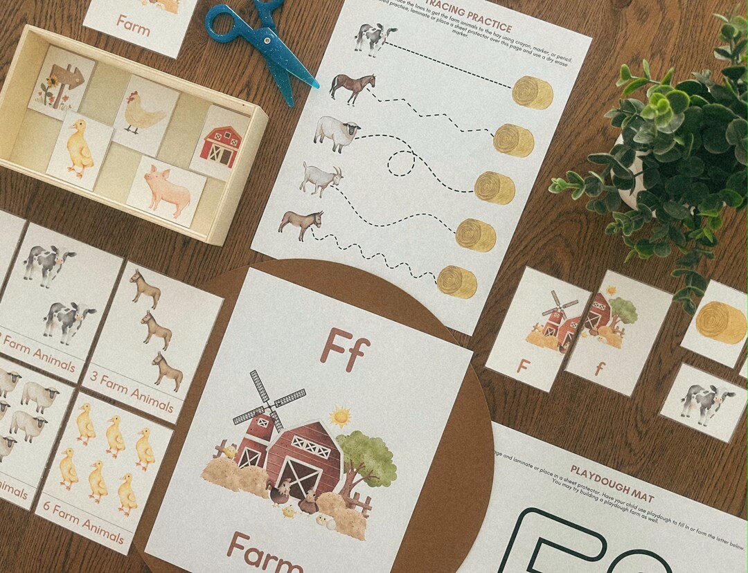 Letter F Preschool Unit: Farm Themed Activities (PDF Download) - Etsy
