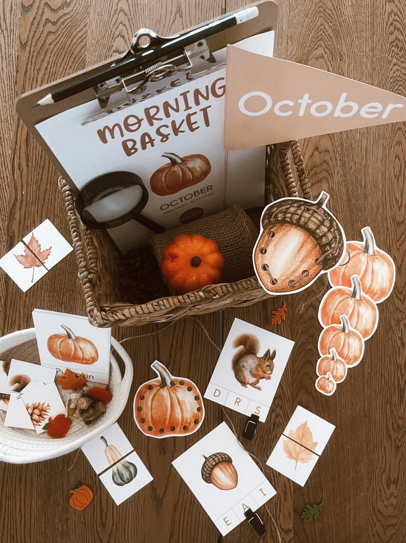 October Preschool Activity Bundle: Homeschool Learning (PDF Download ...