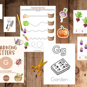 Letter G Garden Theme Preschool Unit: ABC Activities (PDF Download) - Etsy