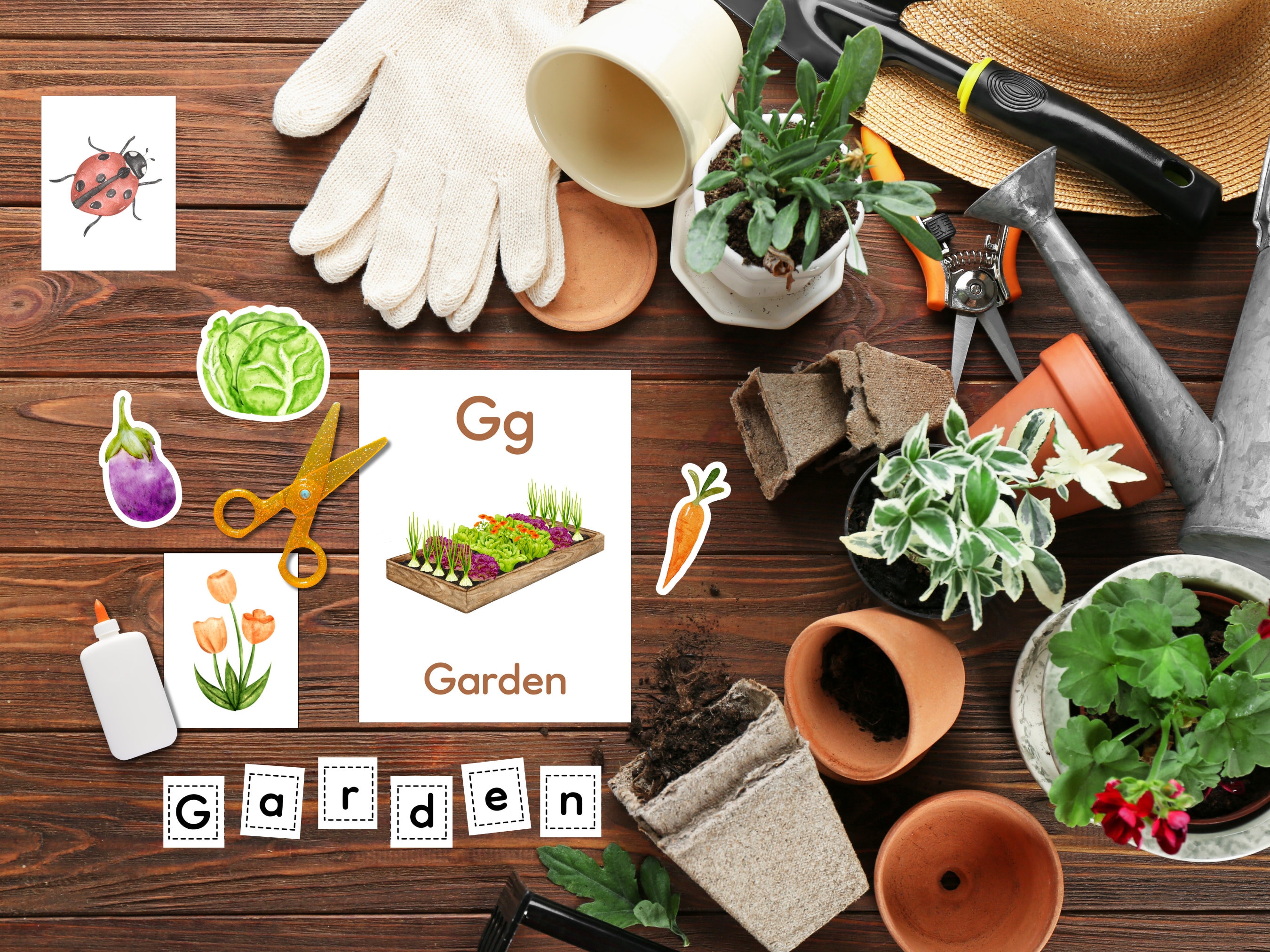 Letter G Garden Theme Preschool Unit: ABC Activities (PDF Download) - Etsy
