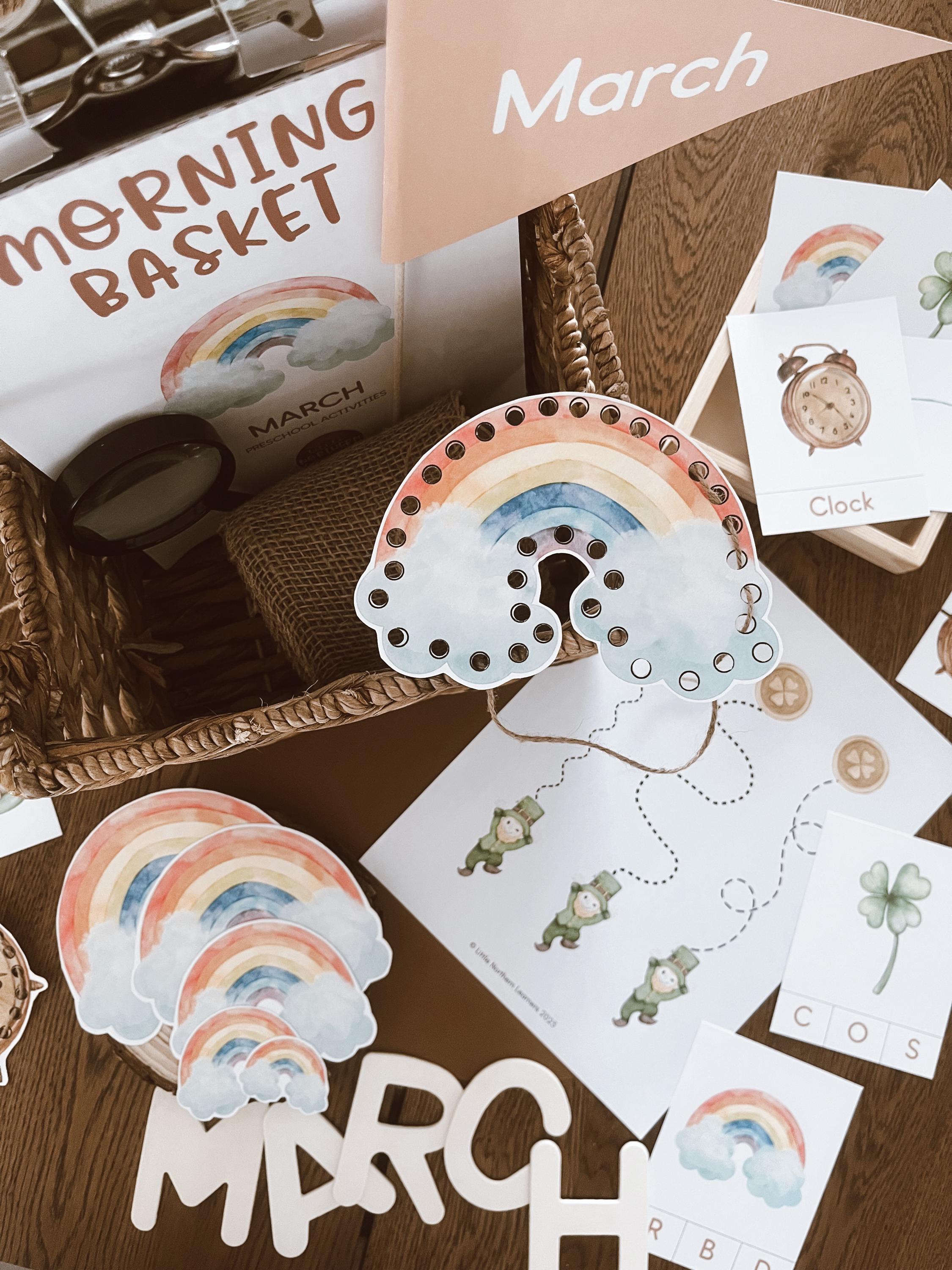 March Preschool Activities Morning Basket | March Preschool Unit ...