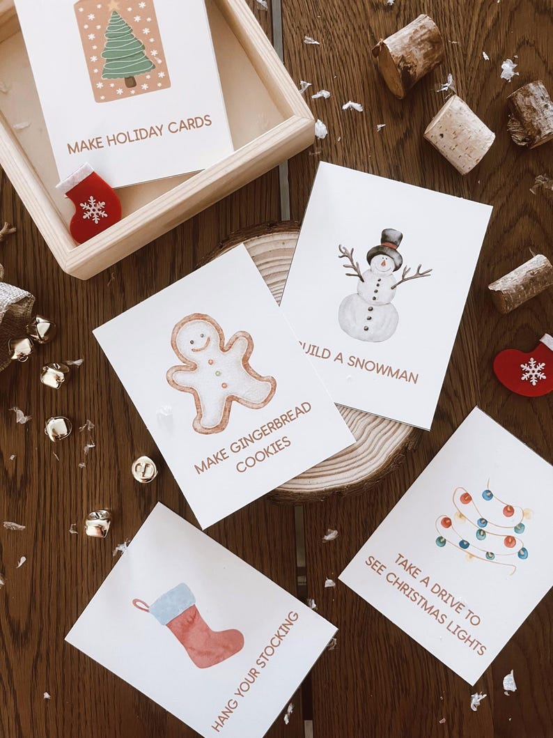 Printable Christmas Activity Cards: Holiday Countdown for Kids (PDF ...