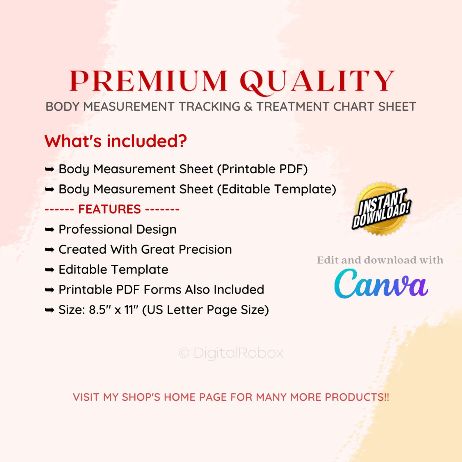 Body Measurement Template, Body Sculpting Tracking, Fat Cavitation ...