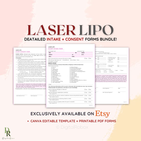 Lipo Laser Consent Forms - Etsy