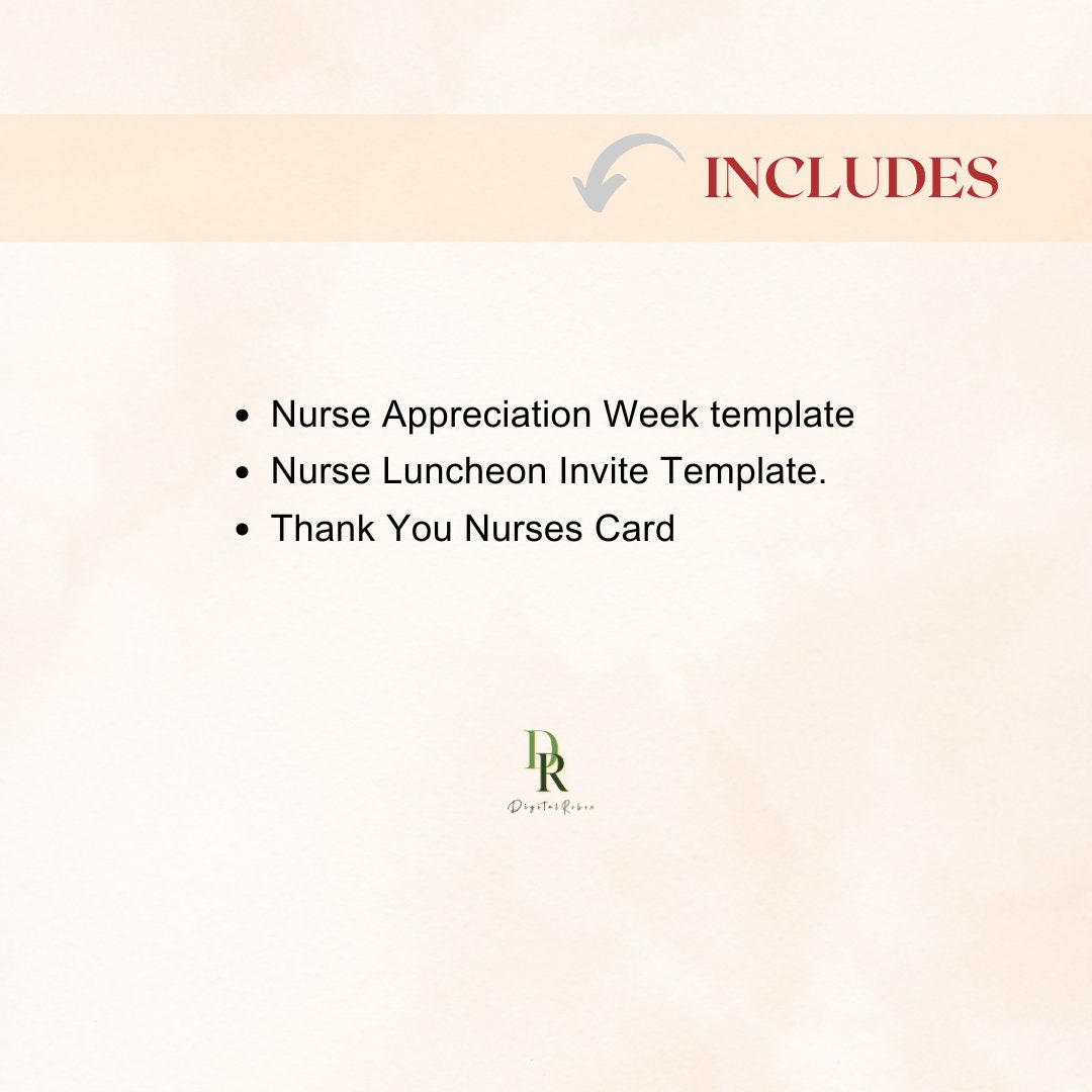 Nurse Appreciation Week Itinerary Template: Editable Luncheon Invite - Etsy