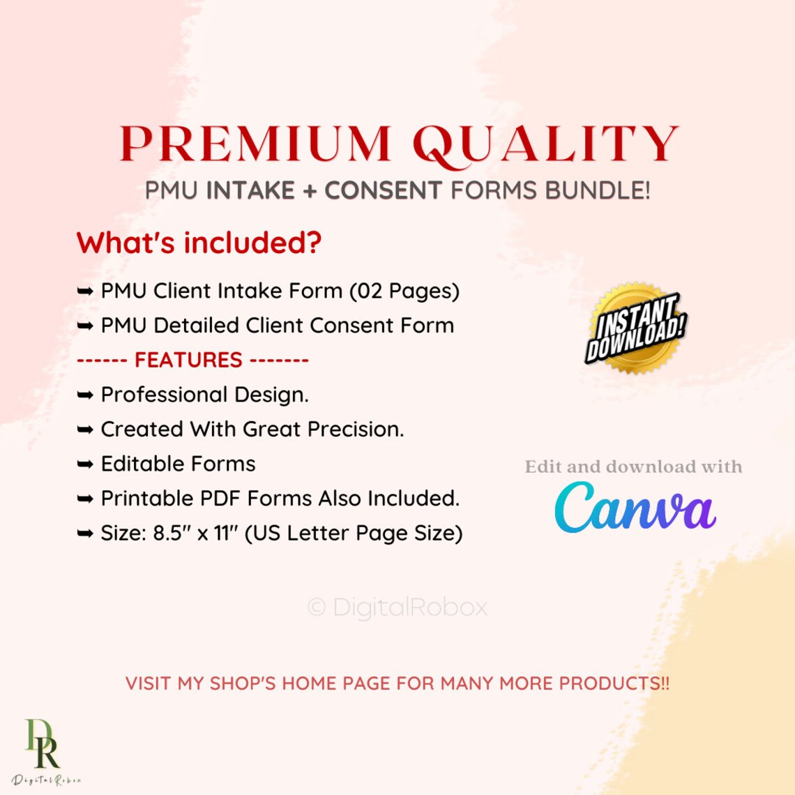 Permanent Makeup Forms, PMU Consent Forms, PMU Client Intake Form ...