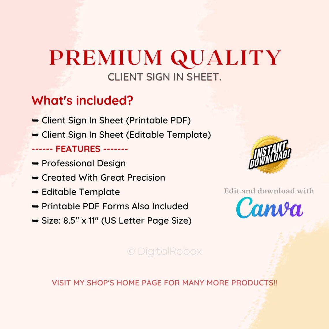 Client Sign in Sheet, Printable Sign in Sheet, Lash Extension Sign in ...