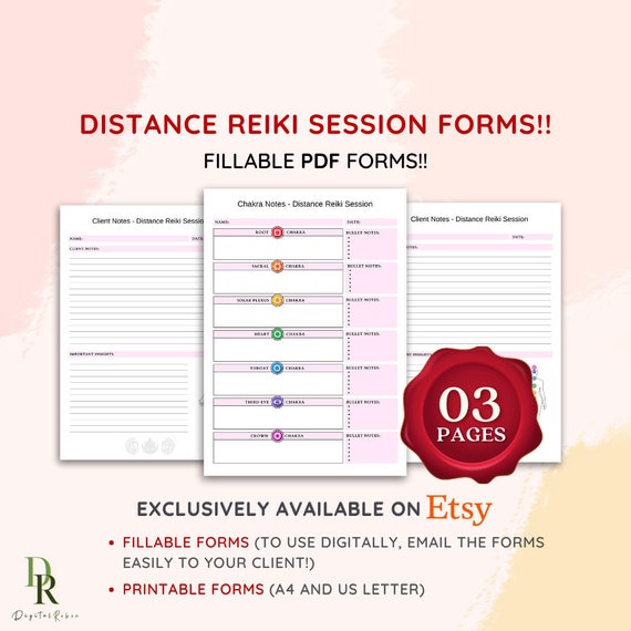 Templates Stationery Printable and Editable Forms Reiki Intake Forms ...