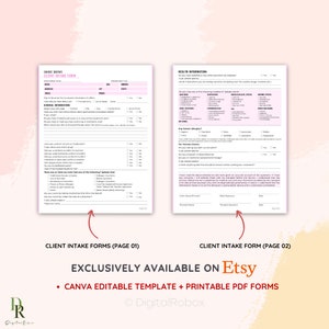 Ombre Brown Consent Form, Ombre Brown Forms, Ombre Brow Client Intake ...