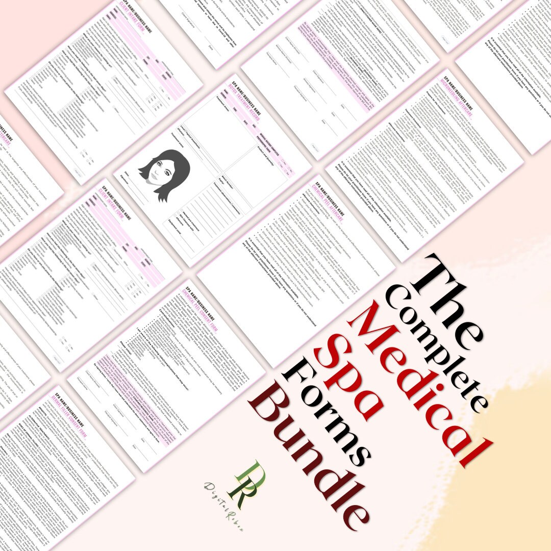 Medspa Consent Forms Bundle: Editable Spa Forms (canva Template) - Etsy