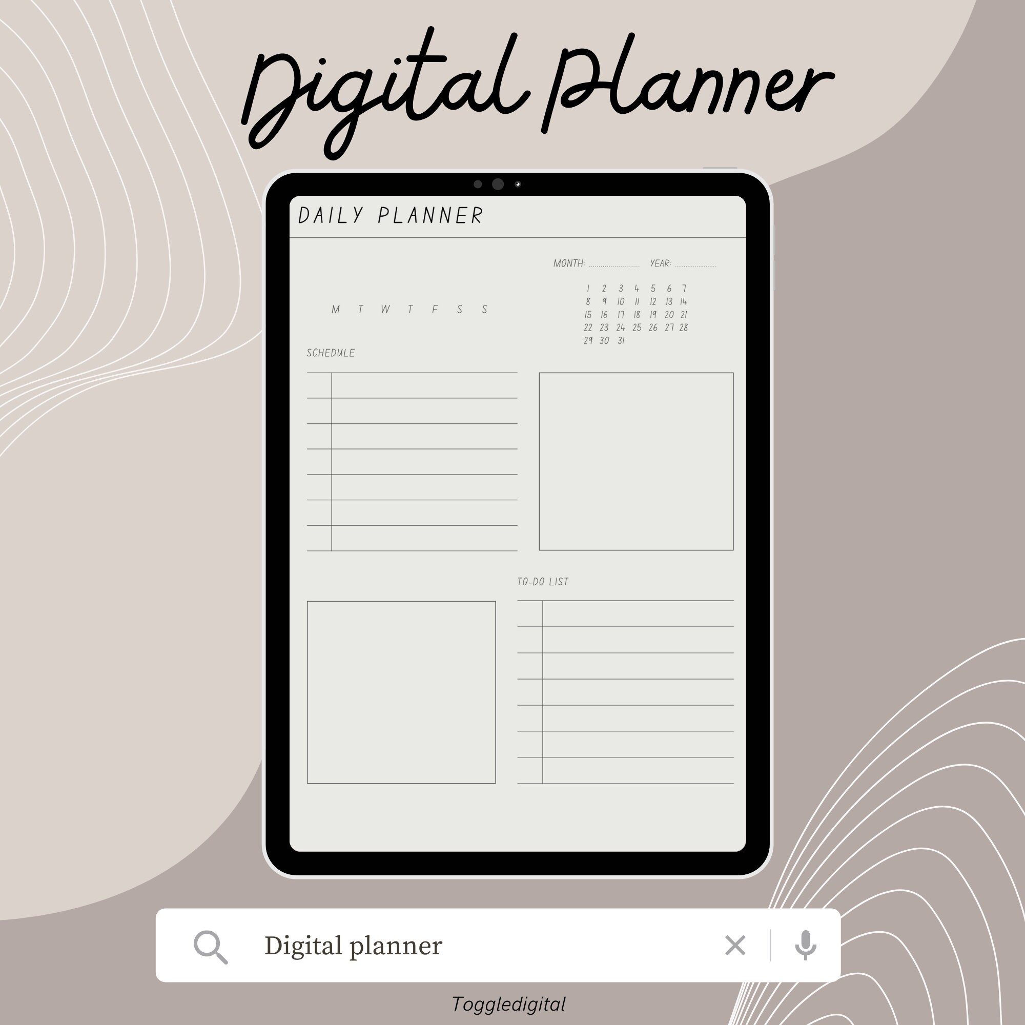 10 Templates, Minimalistic Goodnotes Planner, Notability, Ipad, Daily ...