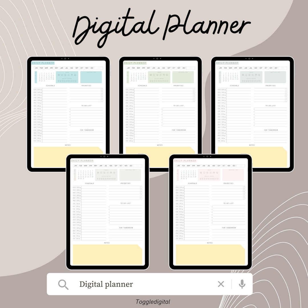 5 Templates, Minimalistic Goodnotes Planner, Notability Planner, iPad ...