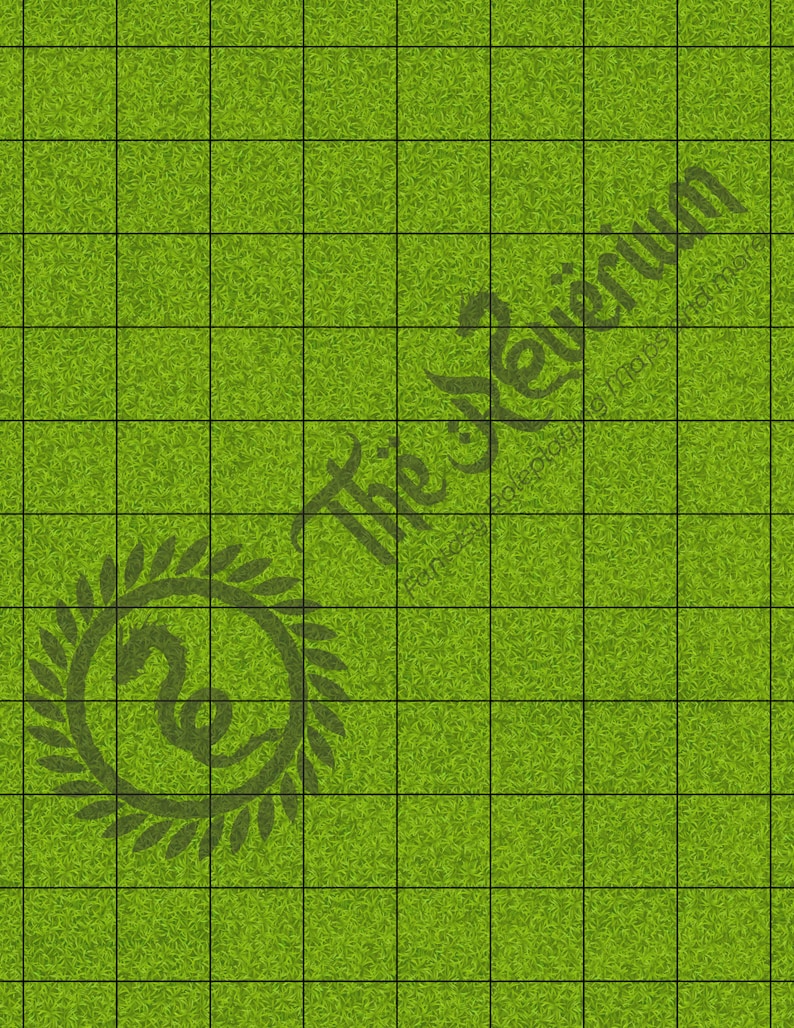 Grass Field Map (8.5 X 11 Inch Letter Size), D&D, Pathfinder, Tileable ...