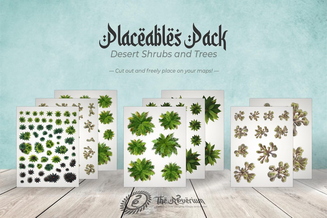 Placeables — Desert — Cut Outs — 8.5 X 11 Inch Letter Size, D&D ...