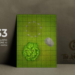 Grass Field Map Pack With Shrubs, Trees, and Rocks (8.5 X 11 Letter ...