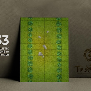 Grass Field Map Pack With Shrubs, Trees, and Rocks (8.5 X 11 Letter ...