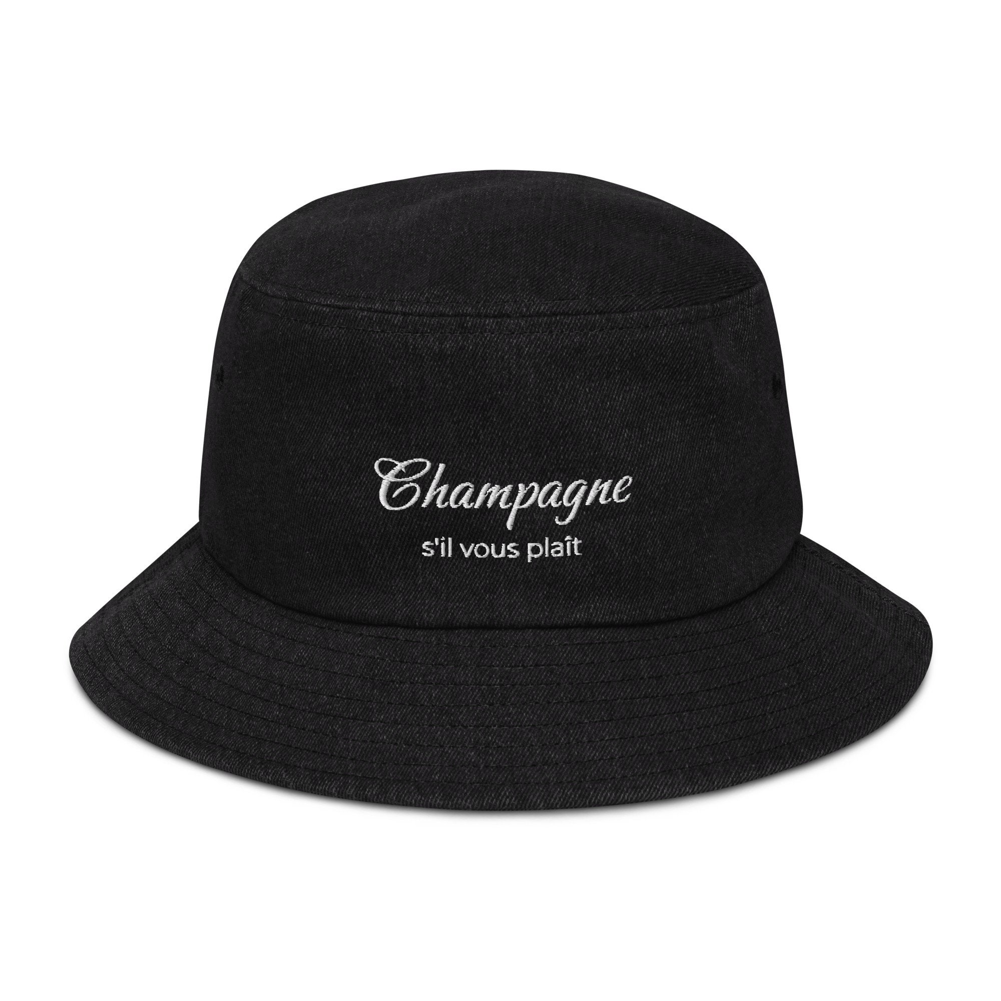 Champagne S'il Vous Plaît Denim Hat, Champagne Please Hat, Champagne ...