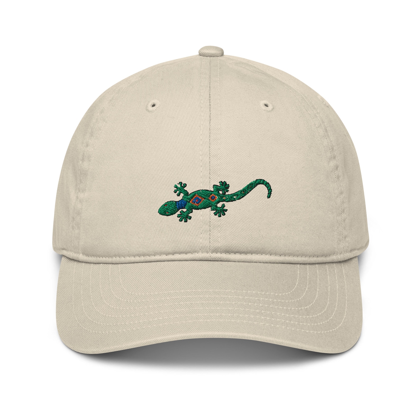 Gecko Dad Hat 100% Organic Cotton, Summer Vibe Hat, Vacation Tropical ...