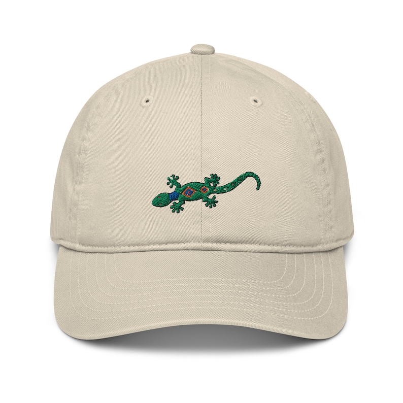 Gecko Dad Hat 100% Organic Cotton, Summer Vibe Hat, Vacation Tropical ...