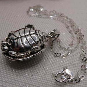 Tortoise Locket Necklace Ruby Eyes on 18” Chain Silver - Jewellery Gift ...