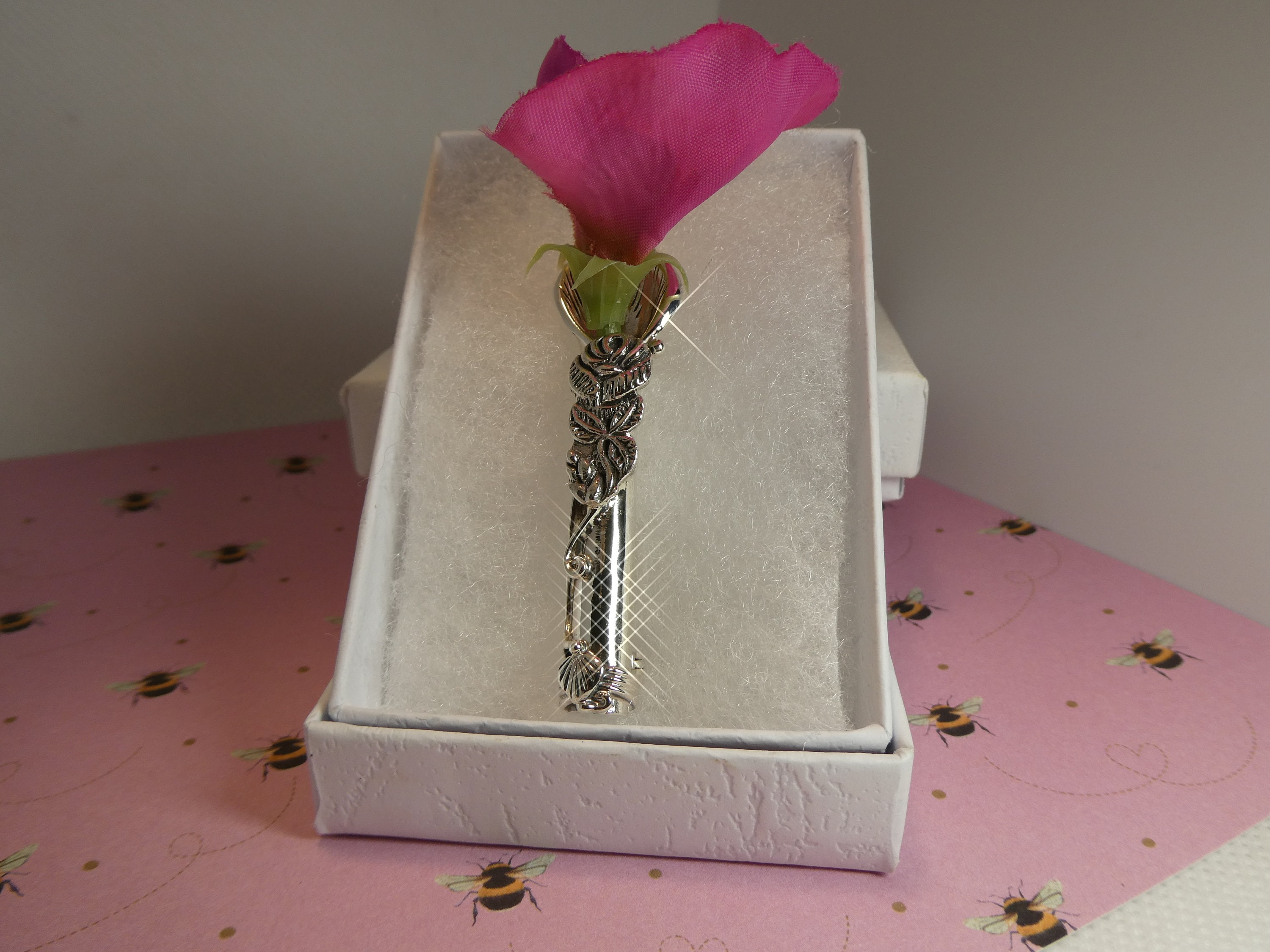 Posy Holder BROOCH Pin *silver* Tussie Mussie * Poirot Lapel Brooch Pin ...