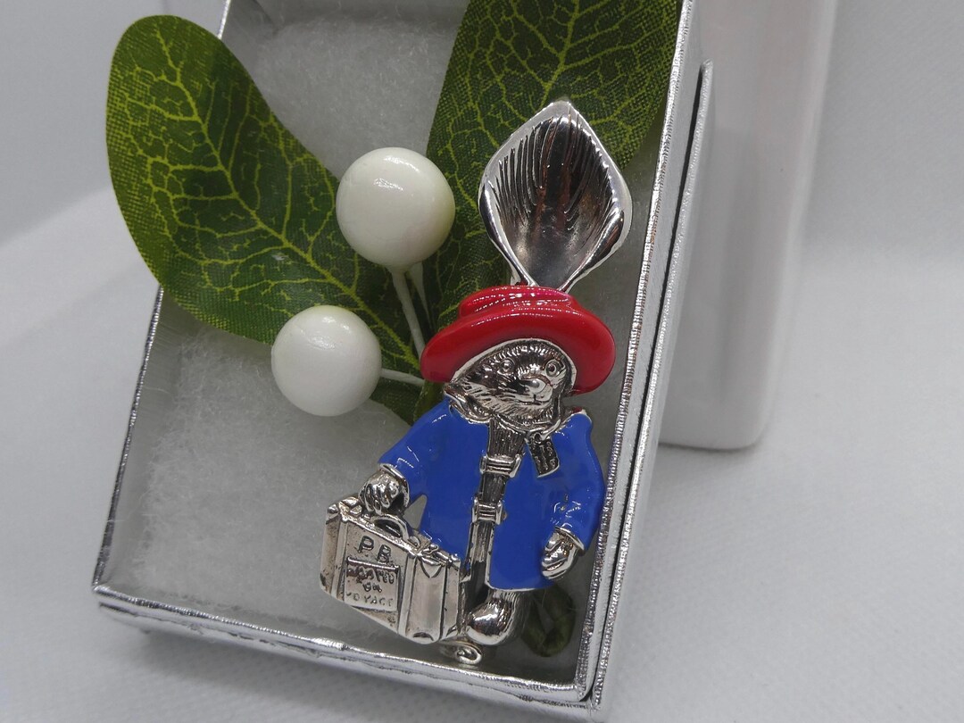 Paddington Bear TUSSIE MUSSIE Brooch Pin silver Lapel Brooch Pin Him ...