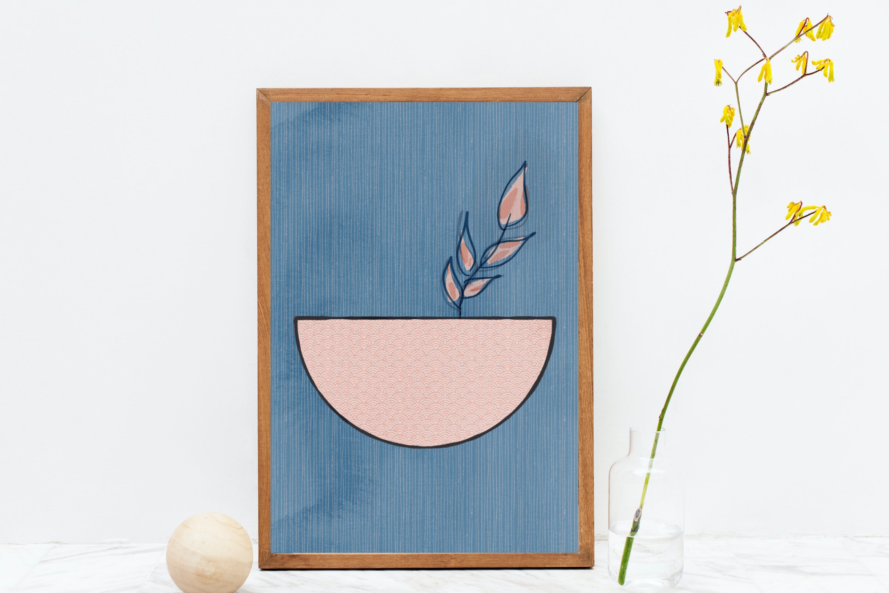 Japanese Leaves Original Abstract Art, Modern Abstract Painting ...