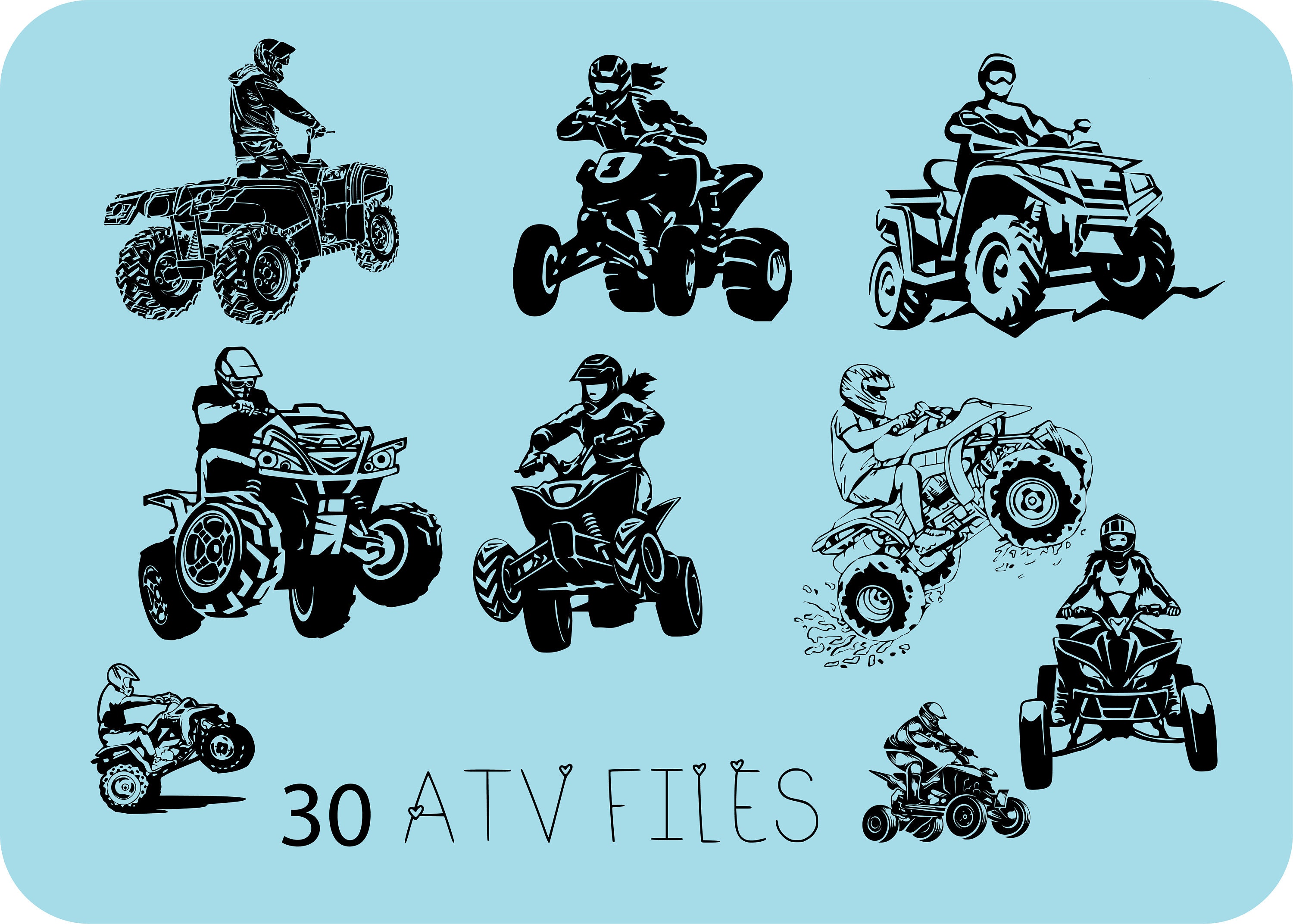 ATV Svg MOTO Atv Svg DIRT Bike Atv Svg 4 Wheeler Svg Atv - Etsy Hong Kong