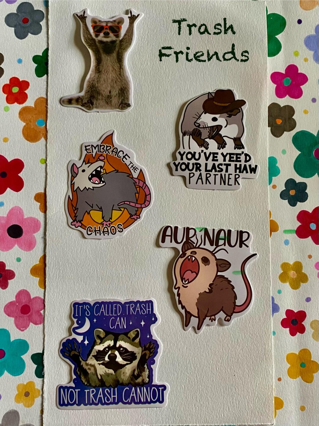Trash Friends - Curated Sticker 5 Pack - Etsy
