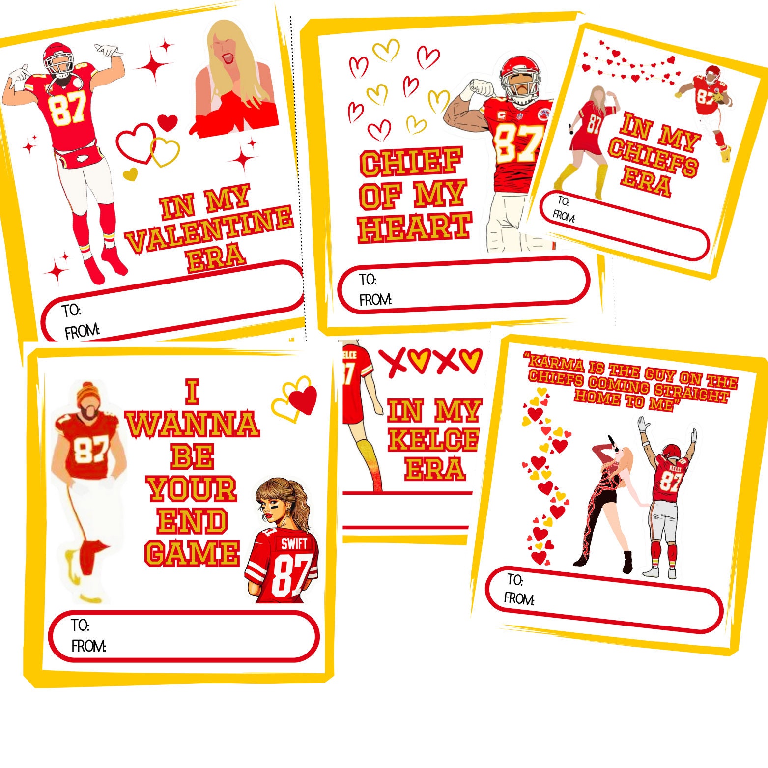 Taylor Swift Travis Kelce Instant Download Printable Valentines Day ...