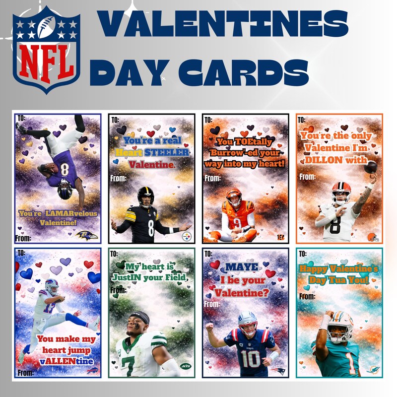 Valentines Card Nfl - Etsy