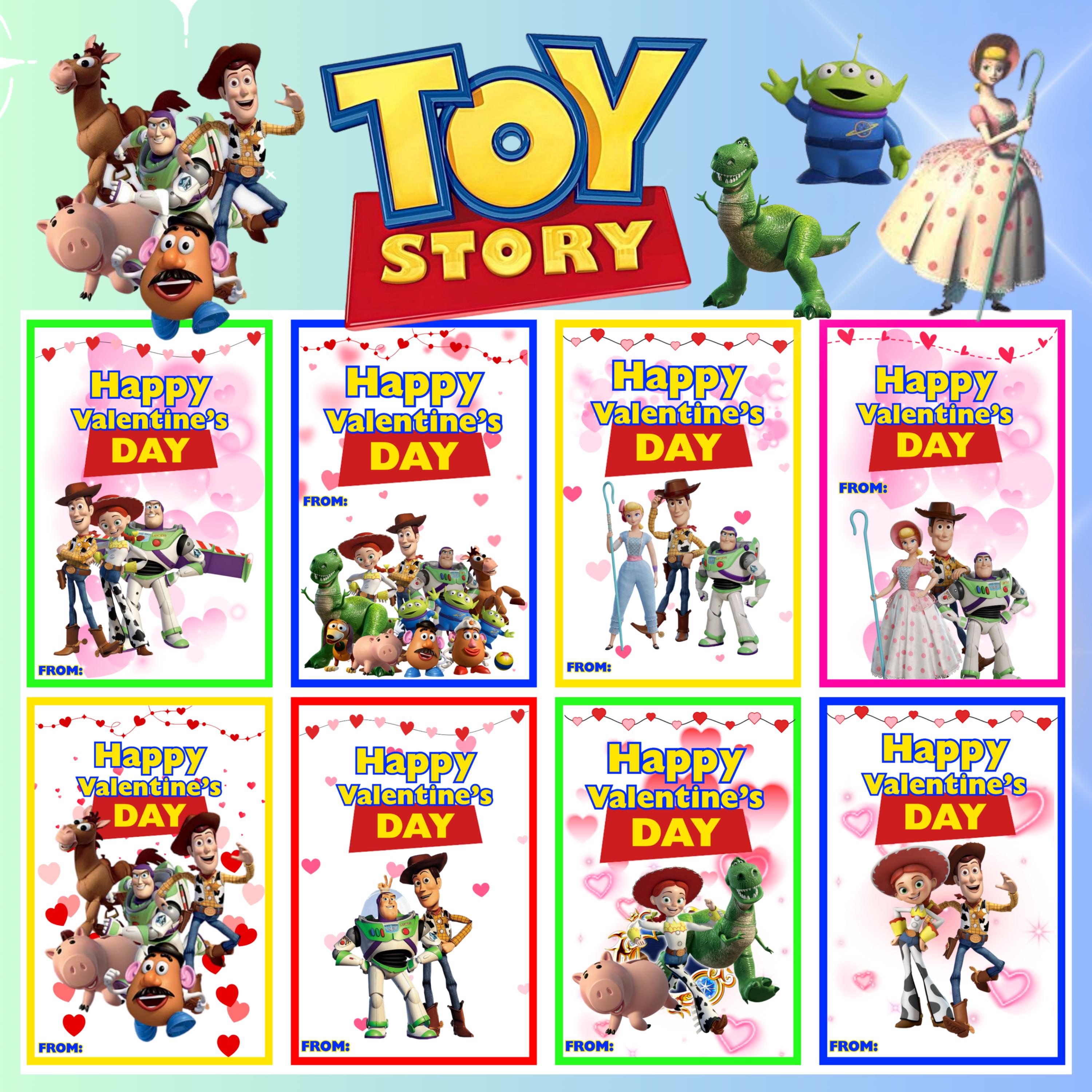 Toy Story Inspired Valentine Cards Printable for Kids Classroom ...