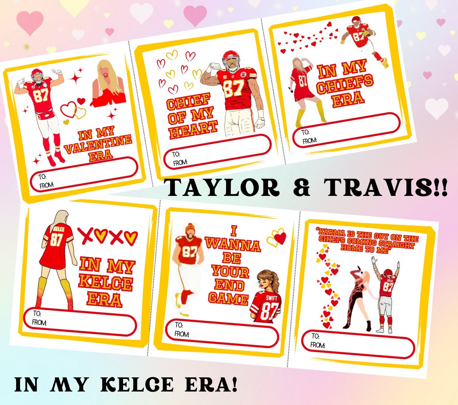 Taylor Swift Travis Kelce Instant Download Printable Valentines Day ...