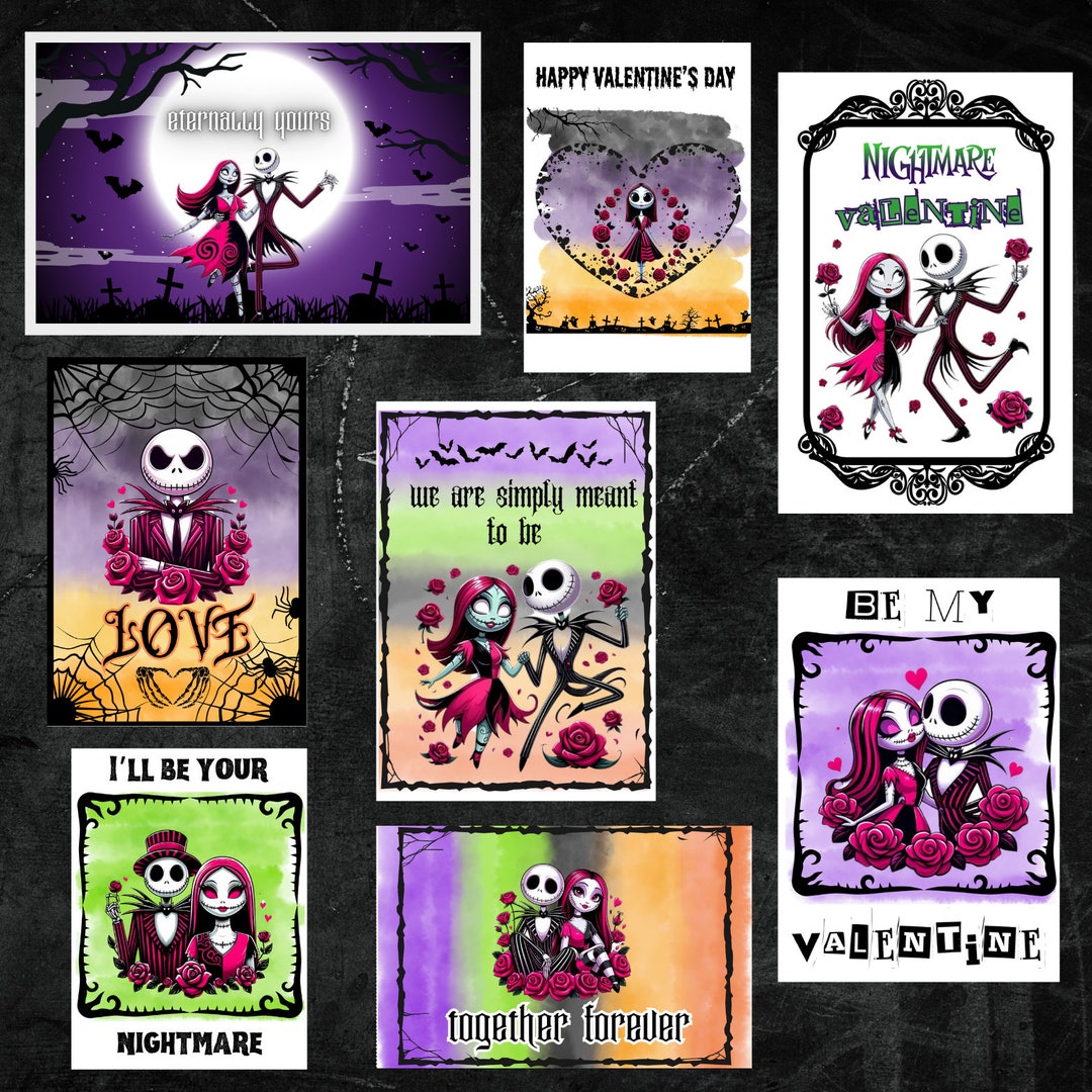 Printable Nightmare Before Christmas Valentines Card - Etsy