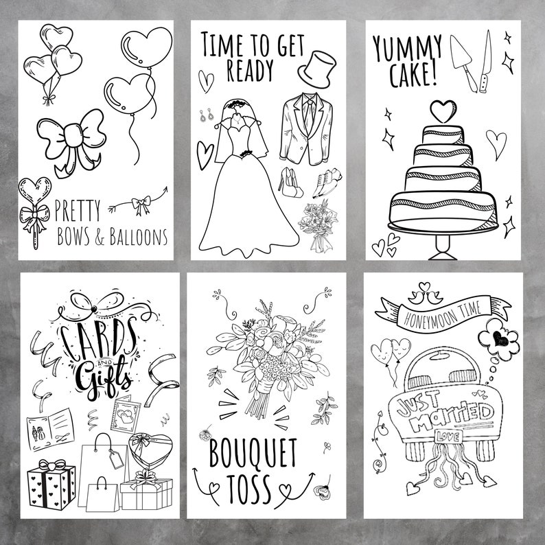 Printable Wedding Activity Pages book - Etsy