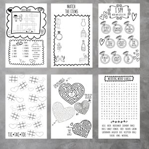 Printable Wedding Activity Pages (book) - Etsy