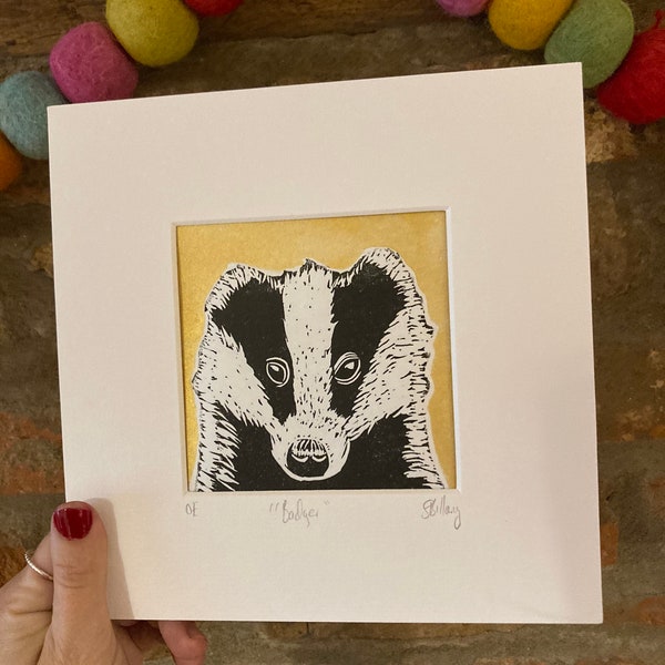 Badger Print - Etsy UK