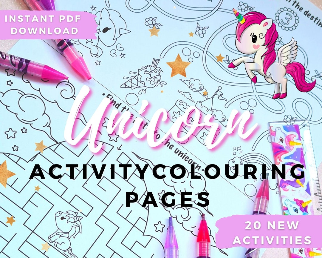 Coloring Book Pages | Unicorn Coloring Pages | 20 Different Activities ...