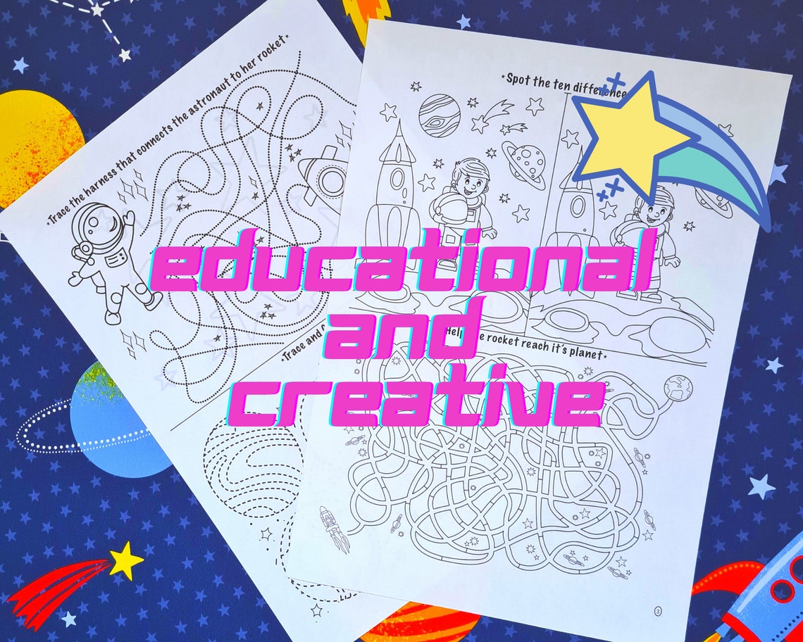 Coloring Book Pages | Space Coloring Pages | 20 Different Activities ...