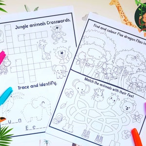 Coloring Book Pages | Jungle Animals Coloring Pages L 20 + Different ...