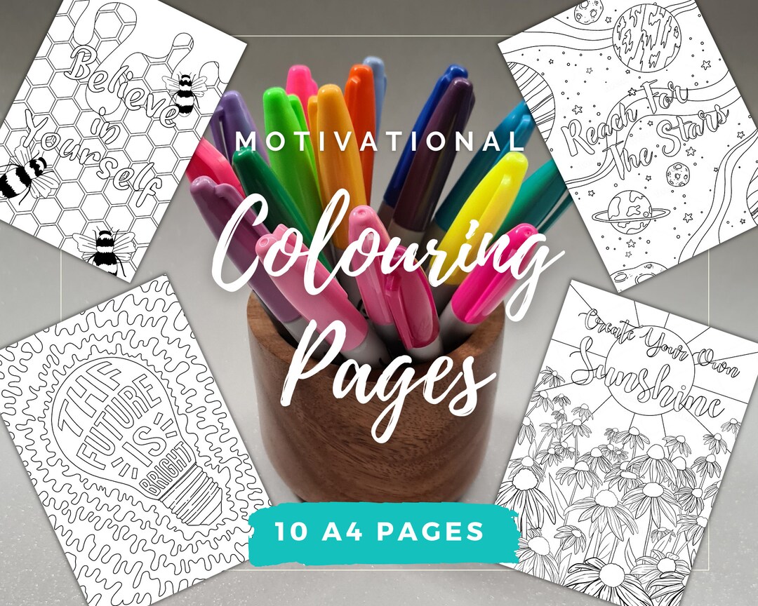 Coloring Book Pages | Motivational & Inspiring Coloring Pages | 10 ...