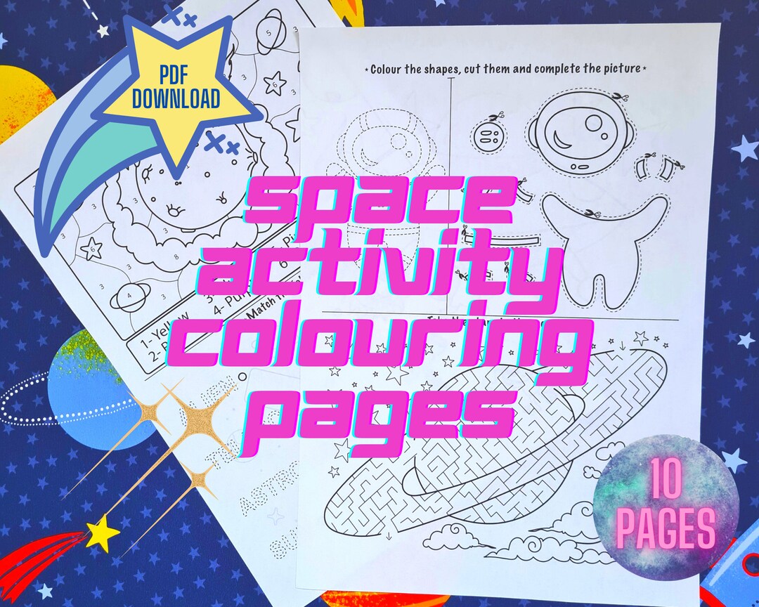 Coloring Book Pages | Space Coloring Pages | 20 Different Activities ...