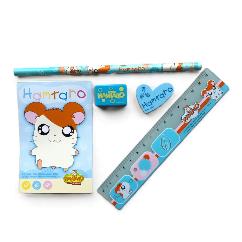 Hamtaro Kawaii School Stationery Set With Bag - Etsy