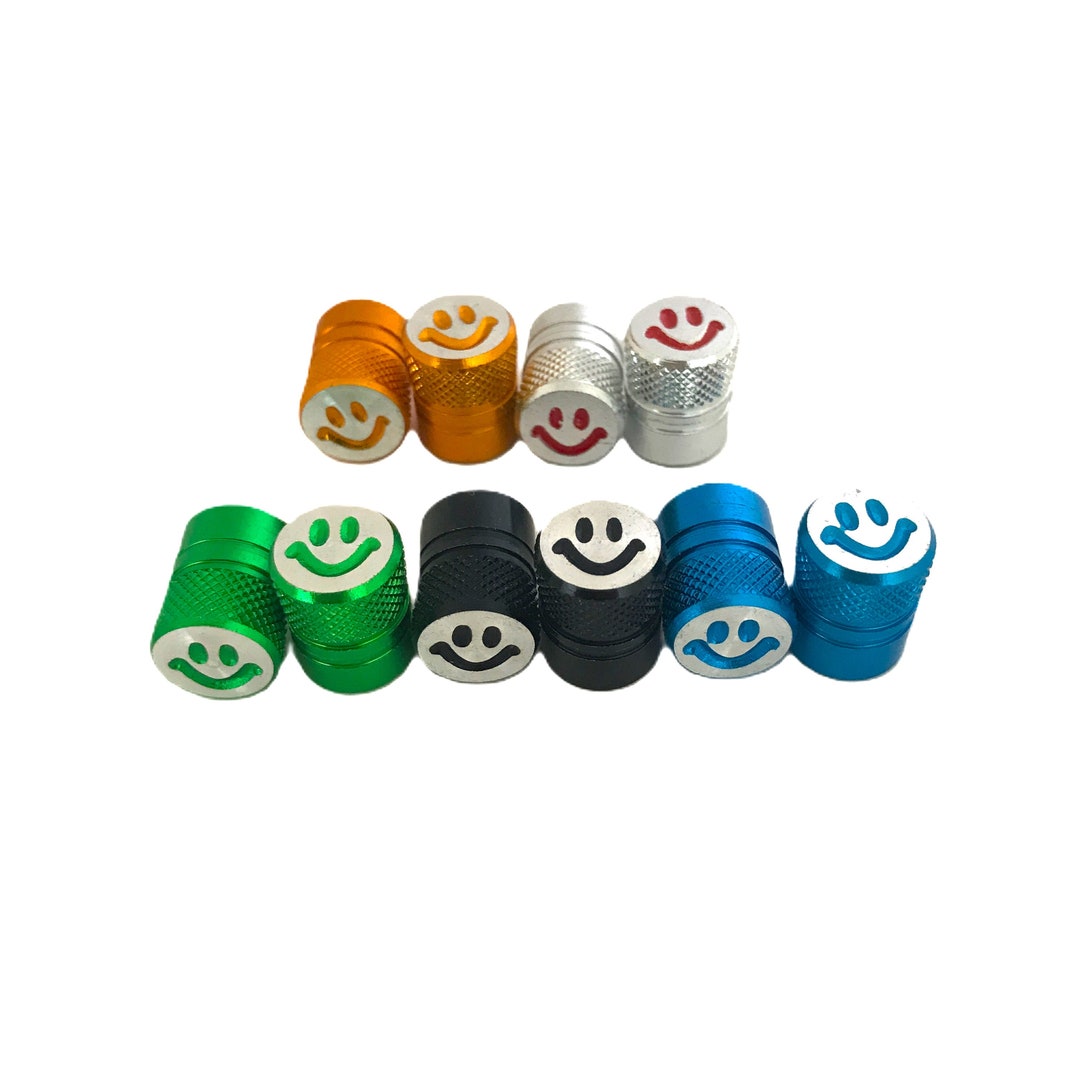 Smiley Face Dust Caps Choice of Colours : Set of 2 or 4 - Etsy